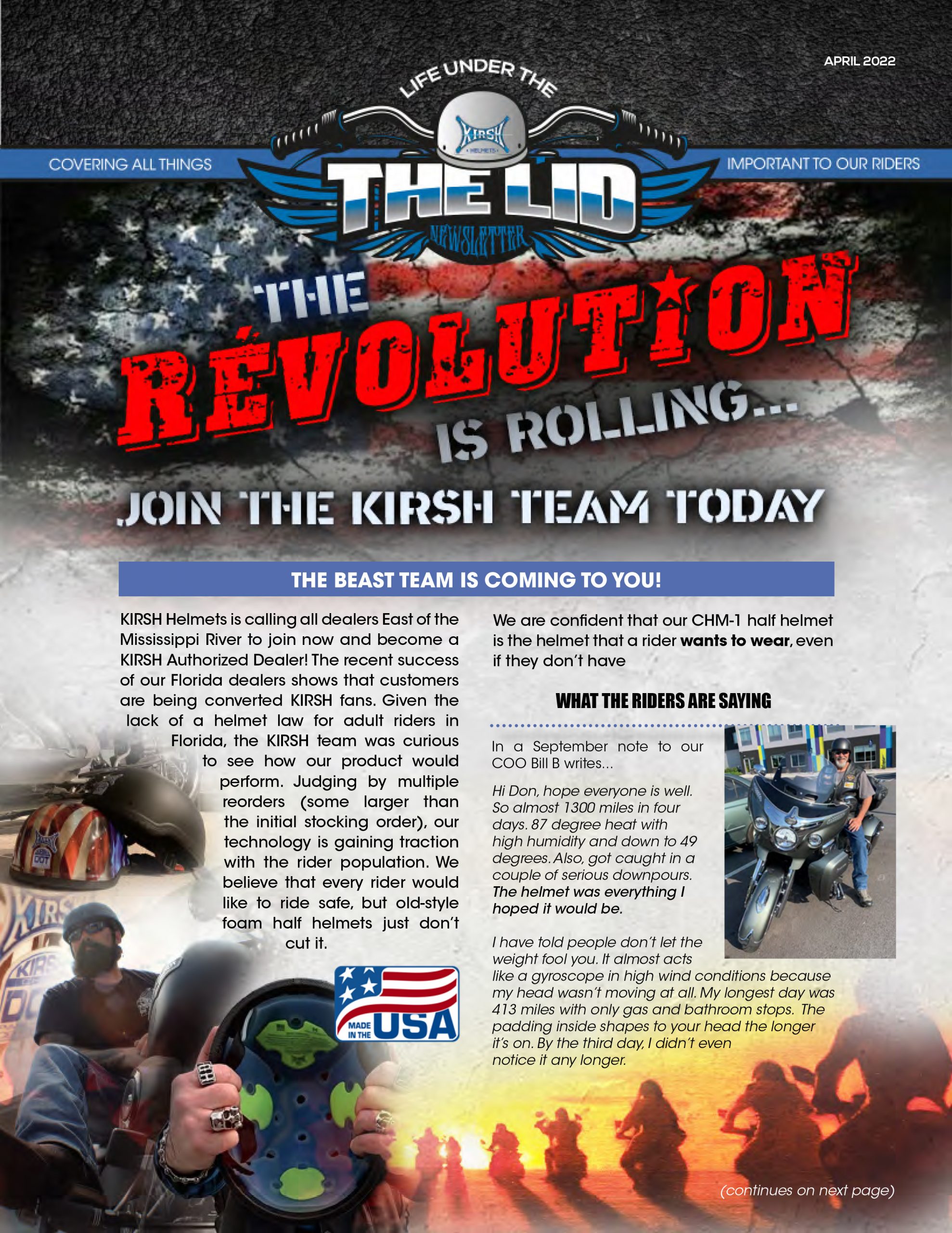 Motorcycle Helmets | Newsletters | All-American Made Motorcycle Helmets ...